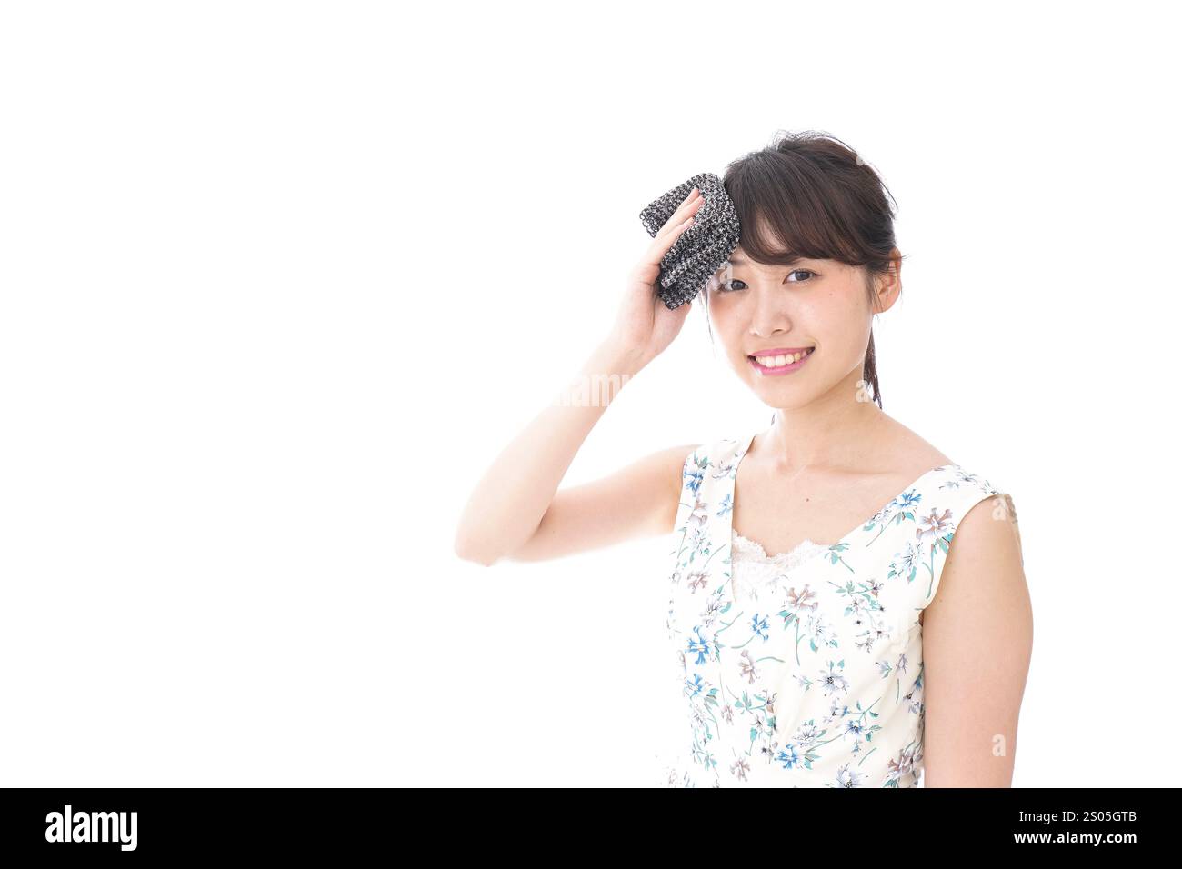 Extreme heat, sweating woman Stock Photo - Alamy