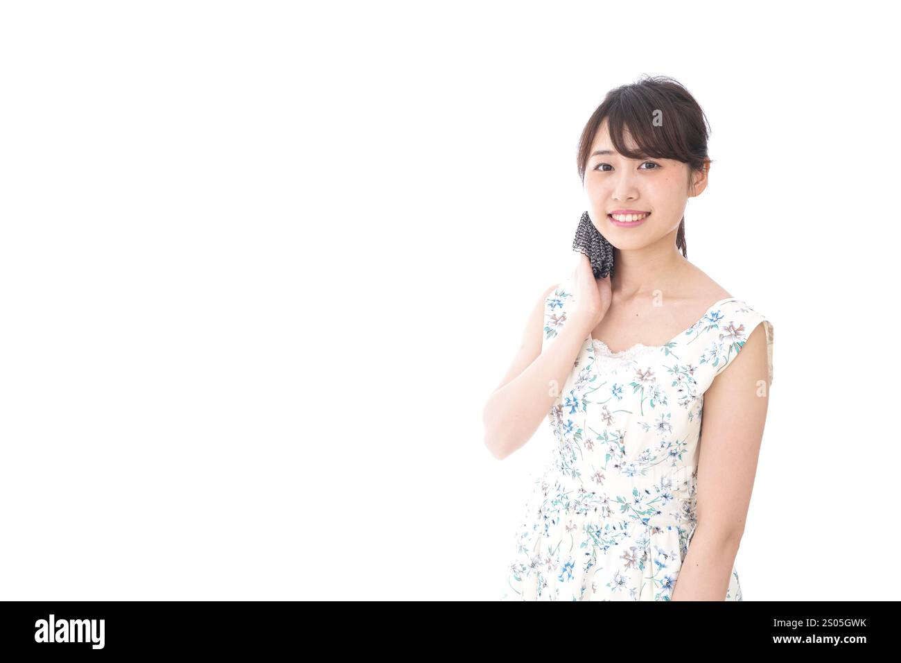 Extreme heat, sweating woman Stock Photo - Alamy