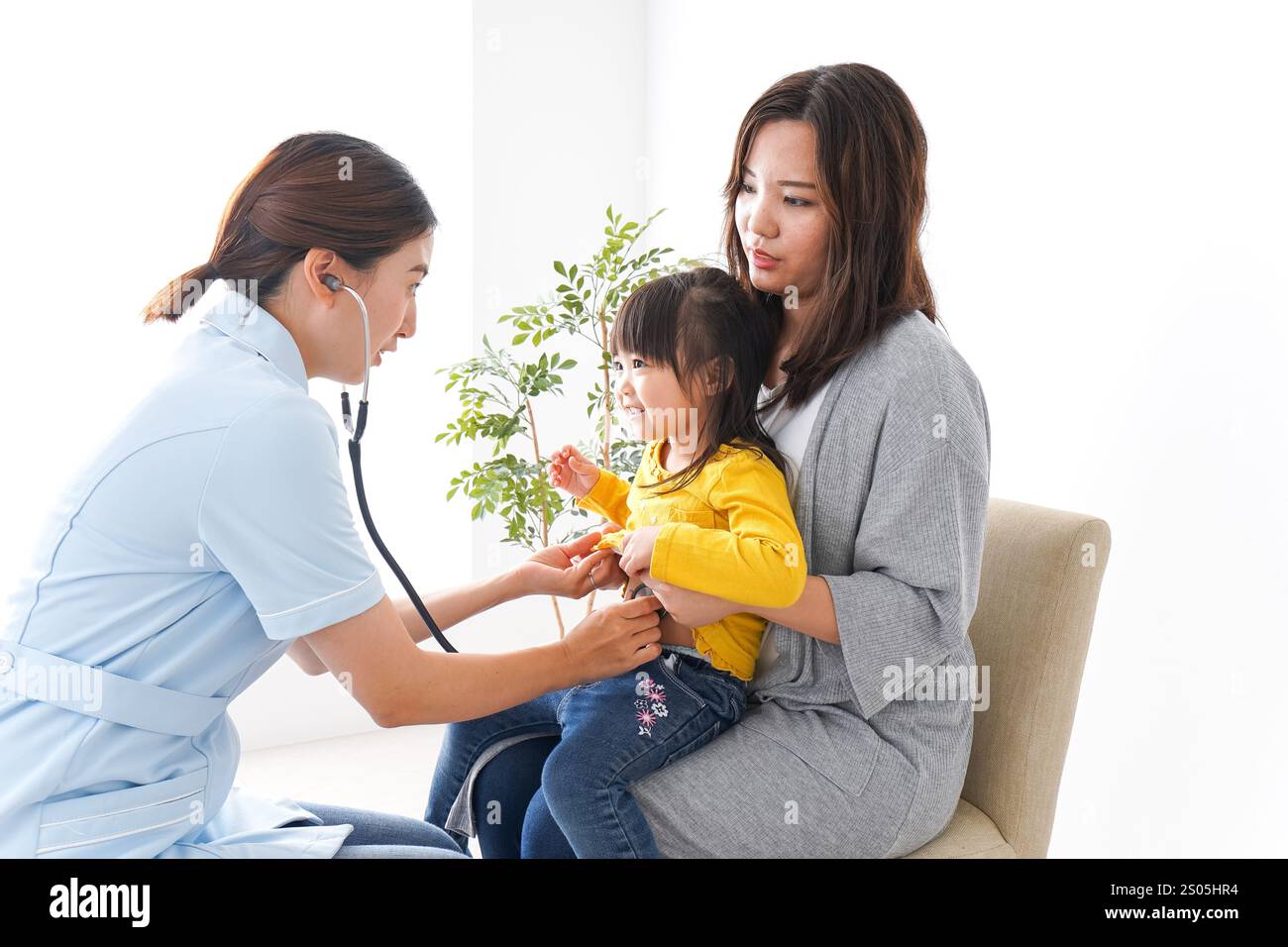 Children's Health Check-up Stock Photo - Alamy