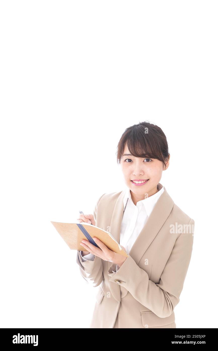 Female journalist conducting the interview Stock Photo - Alamy