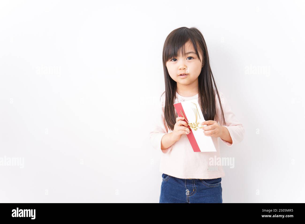 Small child handing over congratulations Stock Photo - Alamy