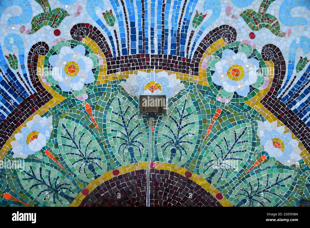 Evian, France. 18th Dec, 2024. Cachat water source in Evian les Bains ...