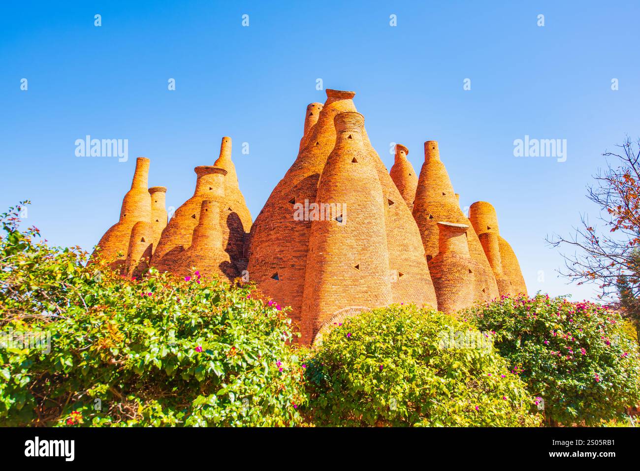 The red brick castle in Dongfengyun Art Town, Mile City, Honghe, Yunnan ...