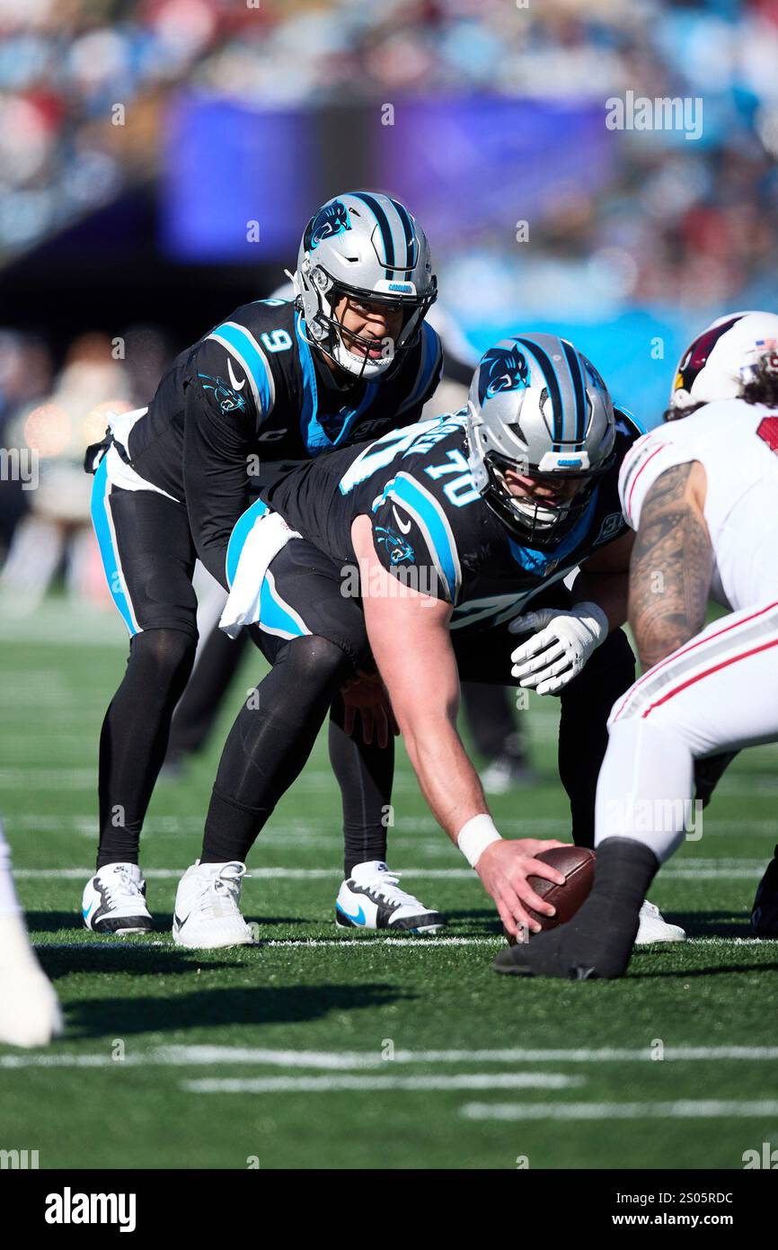 Carolina Panthers quarterback Bryce Young (9) lines up under center ...
