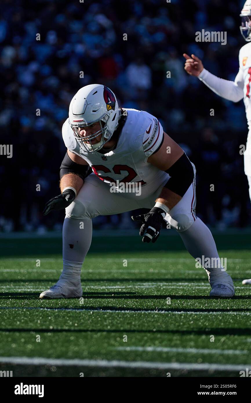 Arizona Cardinals center Evan Brown (62) lines up on offense during an ...