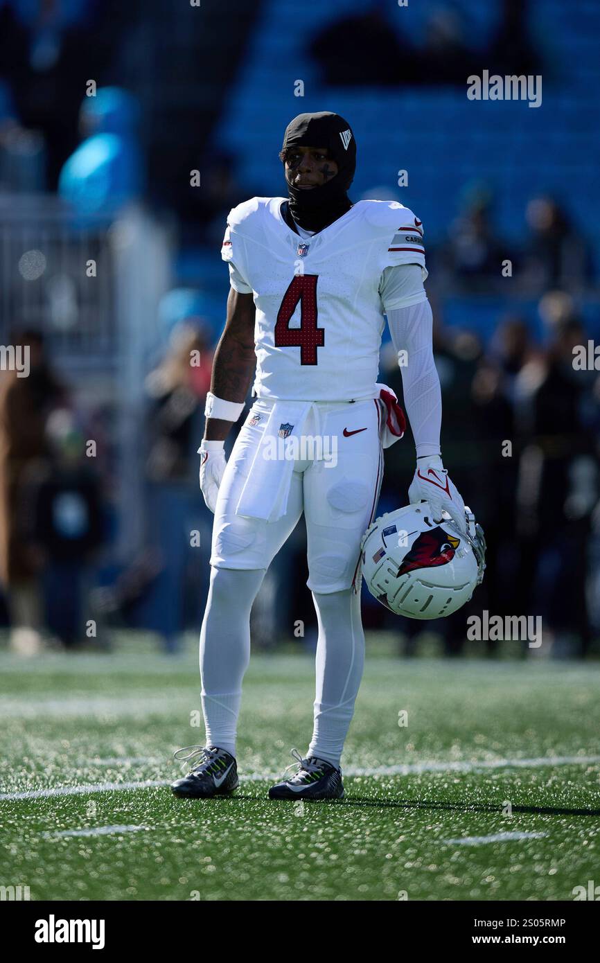 Arizona Cardinals wide receiver Greg Dortch (4) warms up prior to an ...