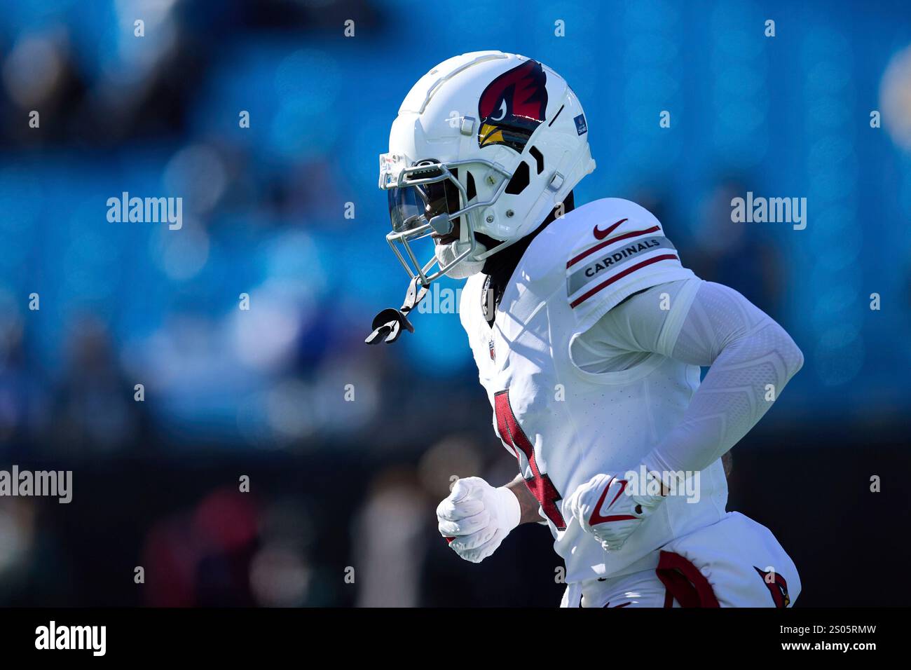 Arizona Cardinals wide receiver Greg Dortch (4) warms up prior to an ...