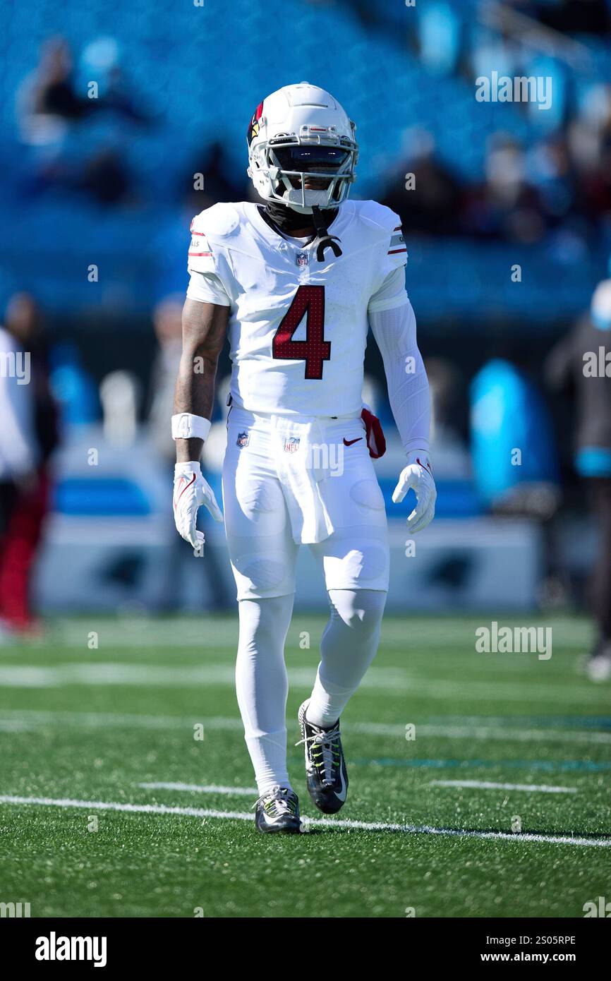 Arizona Cardinals wide receiver Greg Dortch (4) warms up prior to an ...
