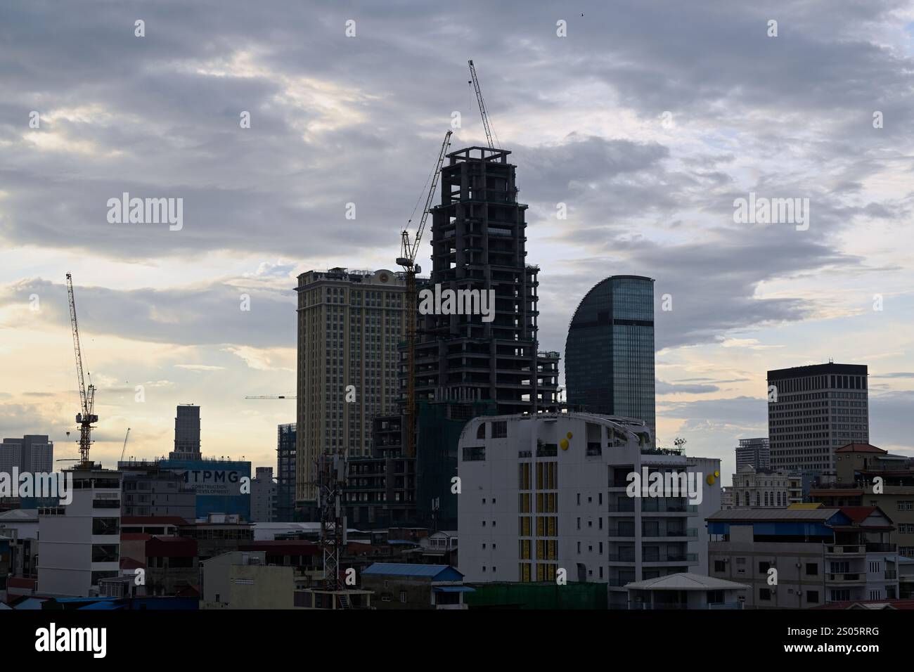 The modern buildings of the Phnom Penh skyline Stock Photo - Alamy