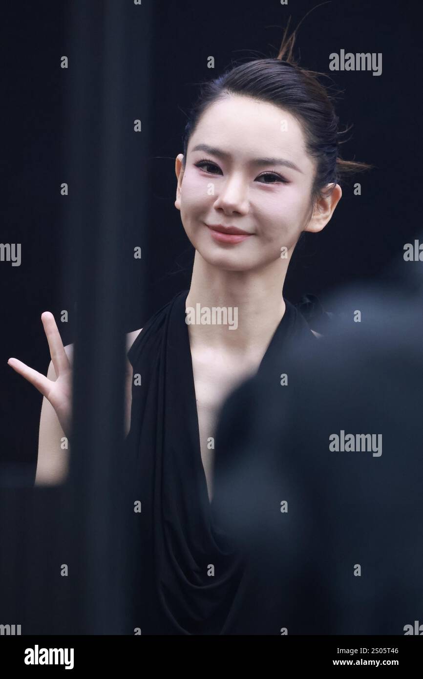 Chinese singer and actress Stephy Qi attends an activity in Chengdu ...