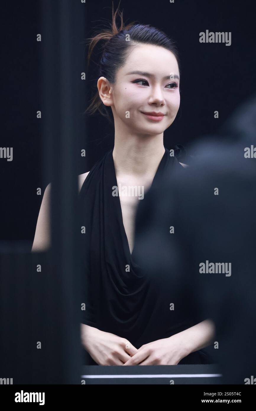 Chinese singer and actress Stephy Qi attends an activity in Chengdu ...