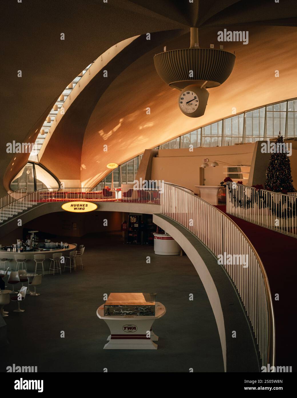 Mid-century modern interior of the TWA Hotel at JFK Airport, Queens ...