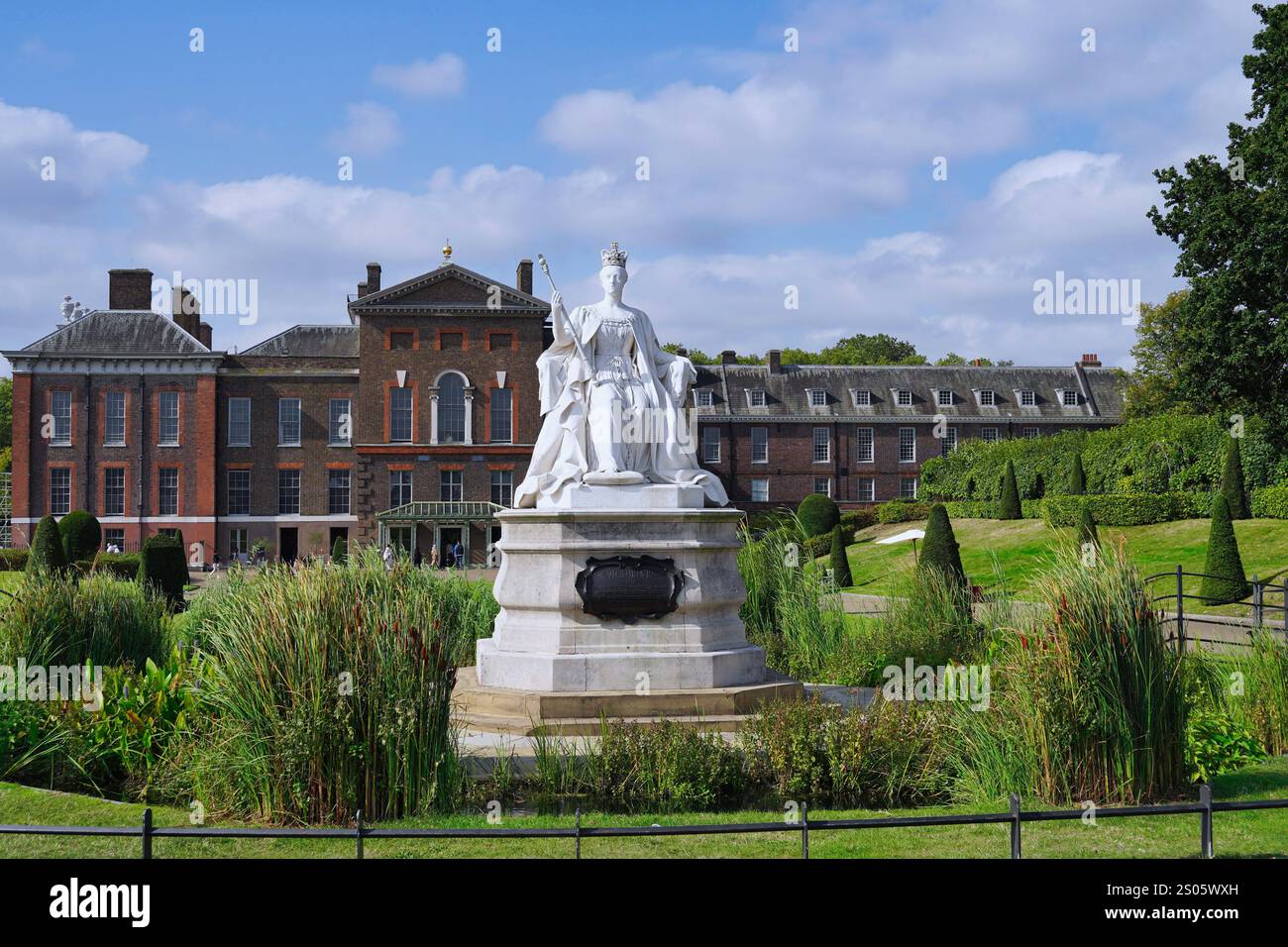 Statue of Queen Victoria, in front of Kensington Palace, where she was ...