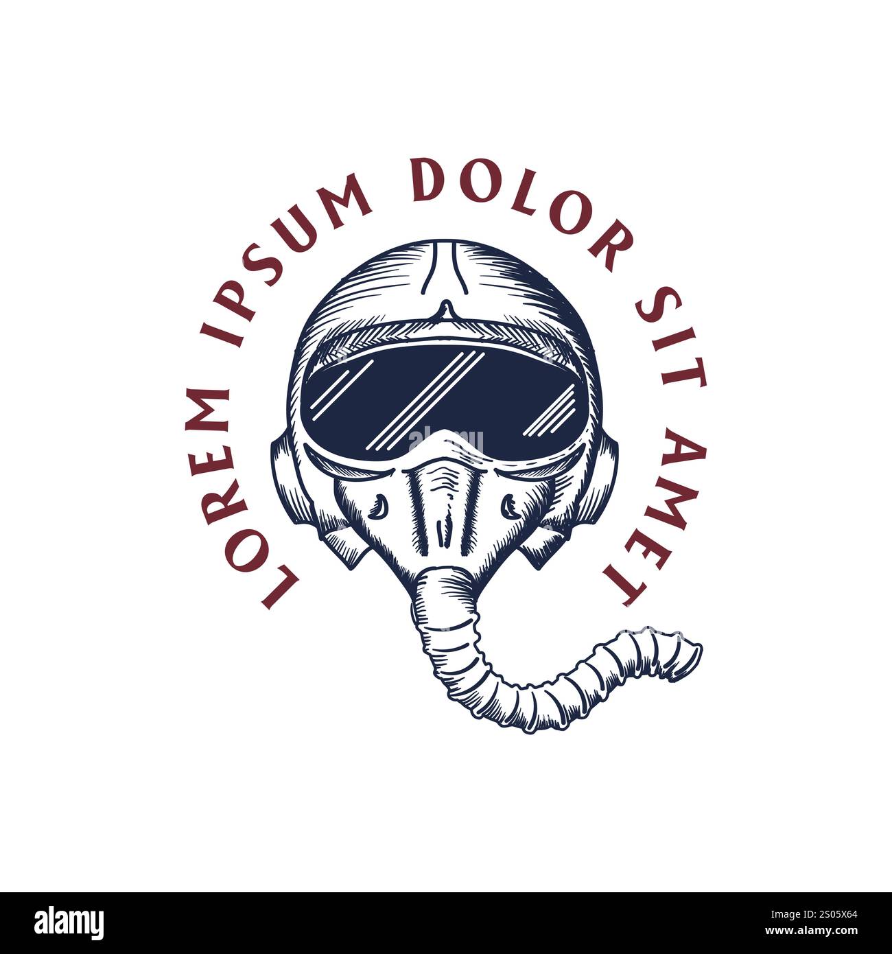 Vintage Retro Jet Fighter Pilot Aviator Sun Glasses Helmet Illustration ...