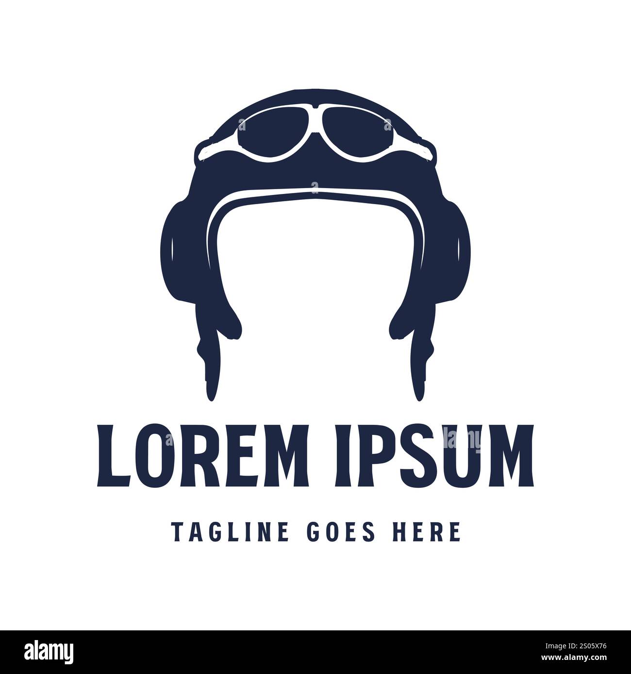 Vintage Retro Jet Aviator Helmet Icon Illustration Logo Design Vector ...