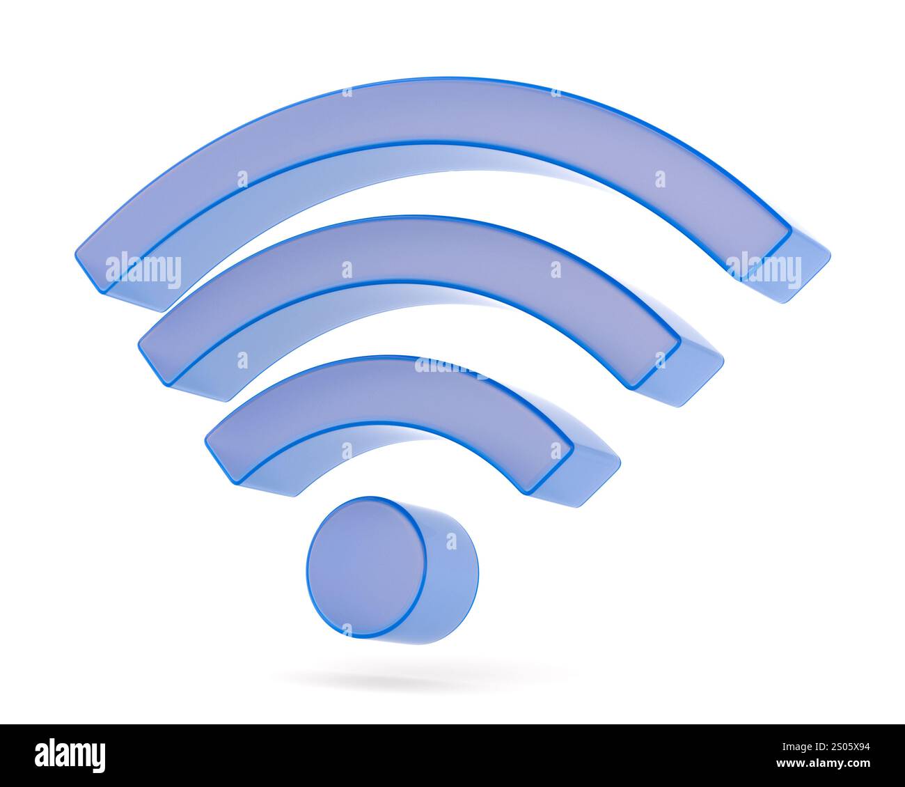 Glass Wi Fi symbol on white background. Isolated 3D illustration Stock ...