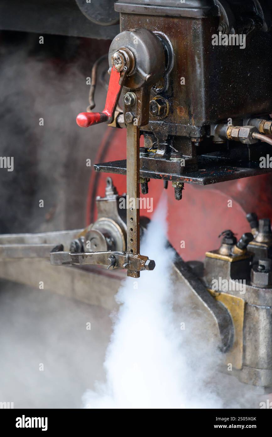 steyr, austria, 24 dec 2024,, steam coming out of a historic steam ...