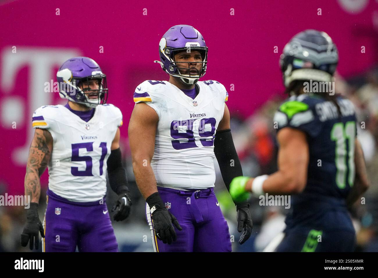 Minnesota Vikings defensive tackle Jerry Tillery (99) looks on in ...