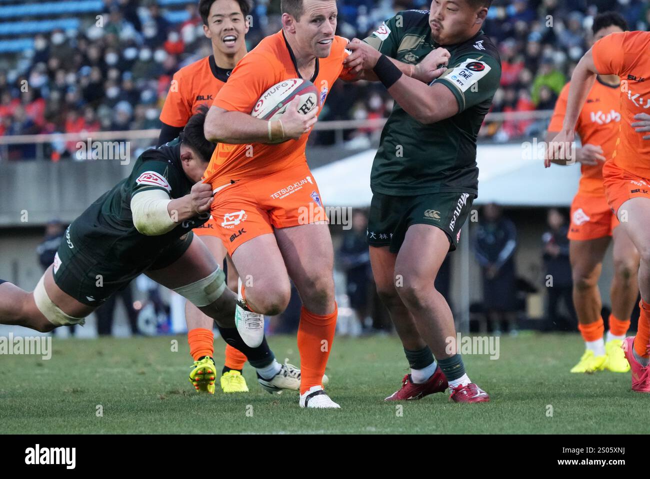 Spears' Bernard Foley during the 2024-25 Japan Rugby League One match ...