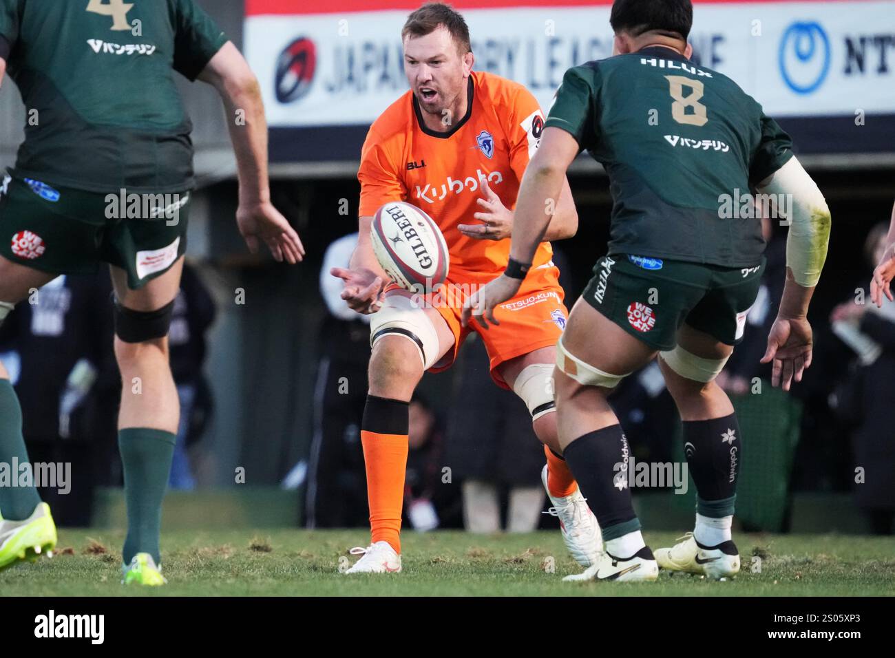 Spears' David Bulbring during the 2024-25 Japan Rugby League One match ...
