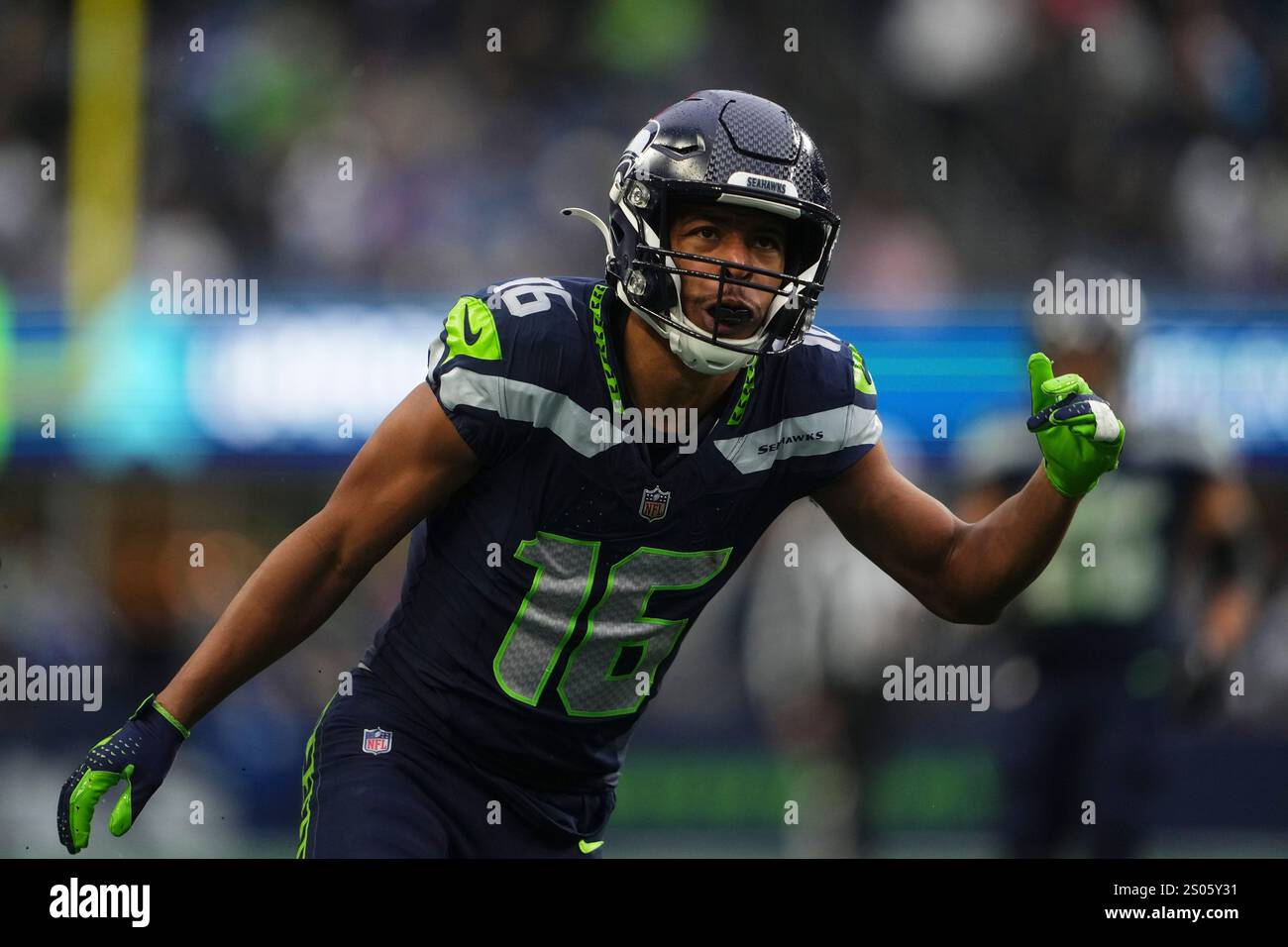 Seattle Seahawks wide receiver Tyler Lockett in action against the ...