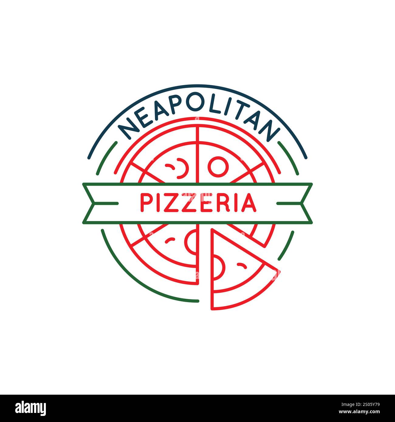 Simple Logo with Pizza Neapolitan icon Stock Vector Image & Art - Alamy