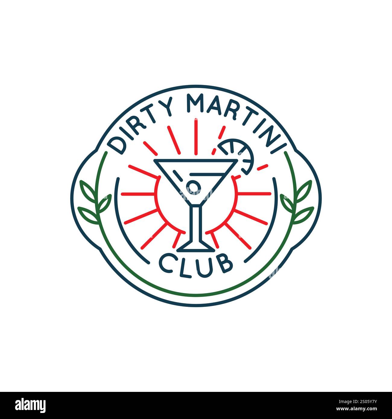 Simple Logo with Martini club icon Stock Vector Image & Art - Alamy