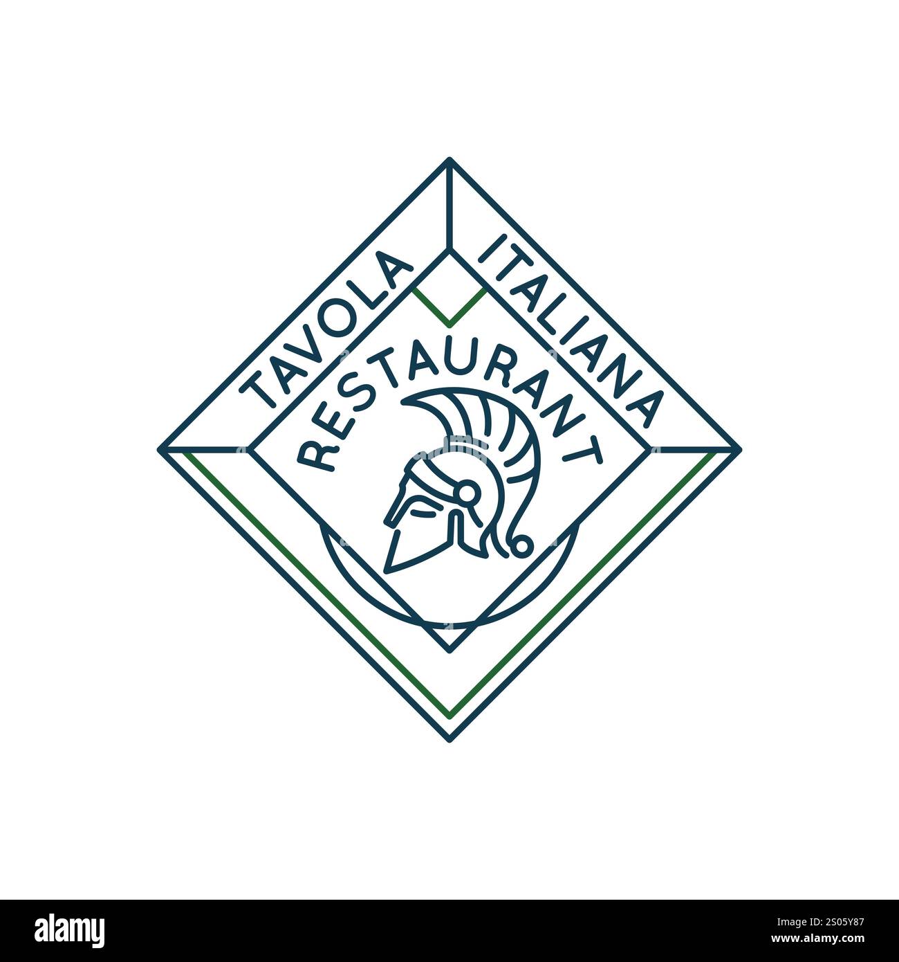 Simple Logo with Restaurant Tavola Italiana icon Stock Vector Image ...