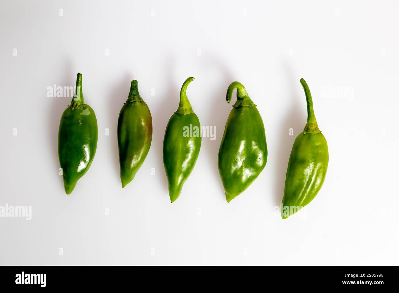 Green freshly harvested green chili peppers, showcasing their rich ...