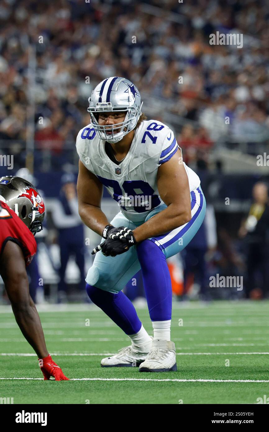 Dallas Cowboys offensive lineman Terence Steele (78) lines up for the ...