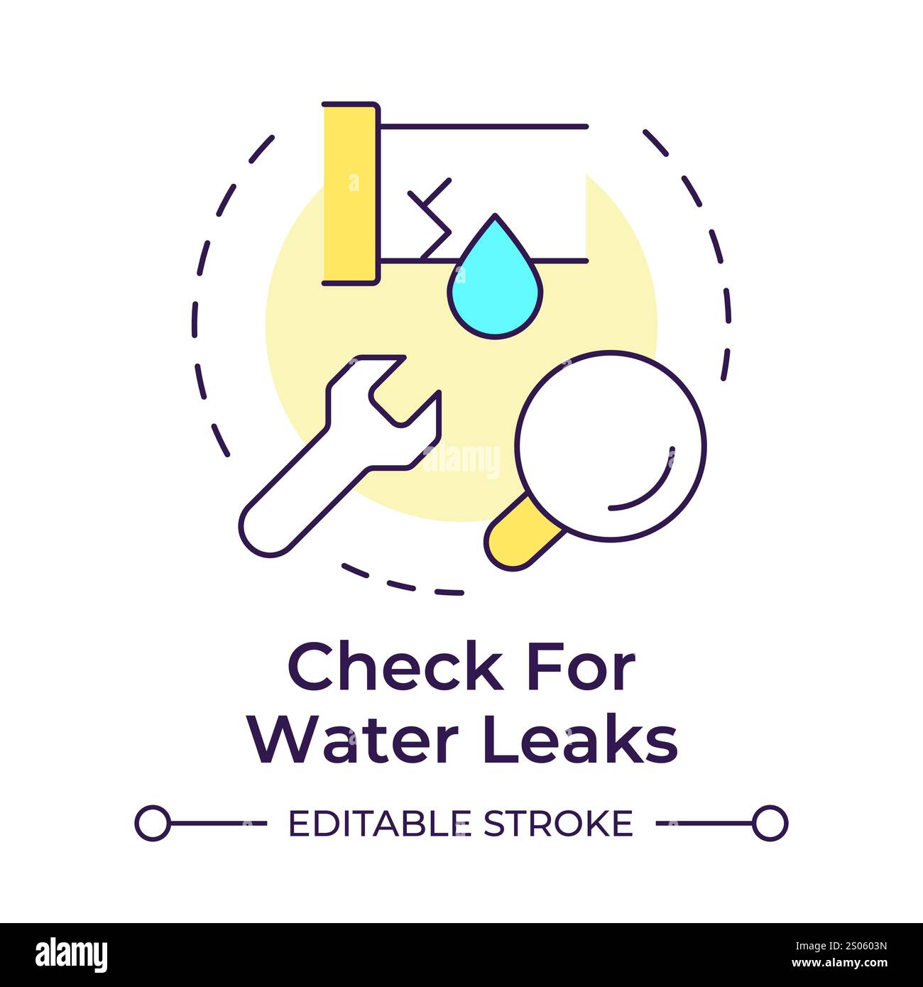 Check for leaks Stock Vector Images - Alamy