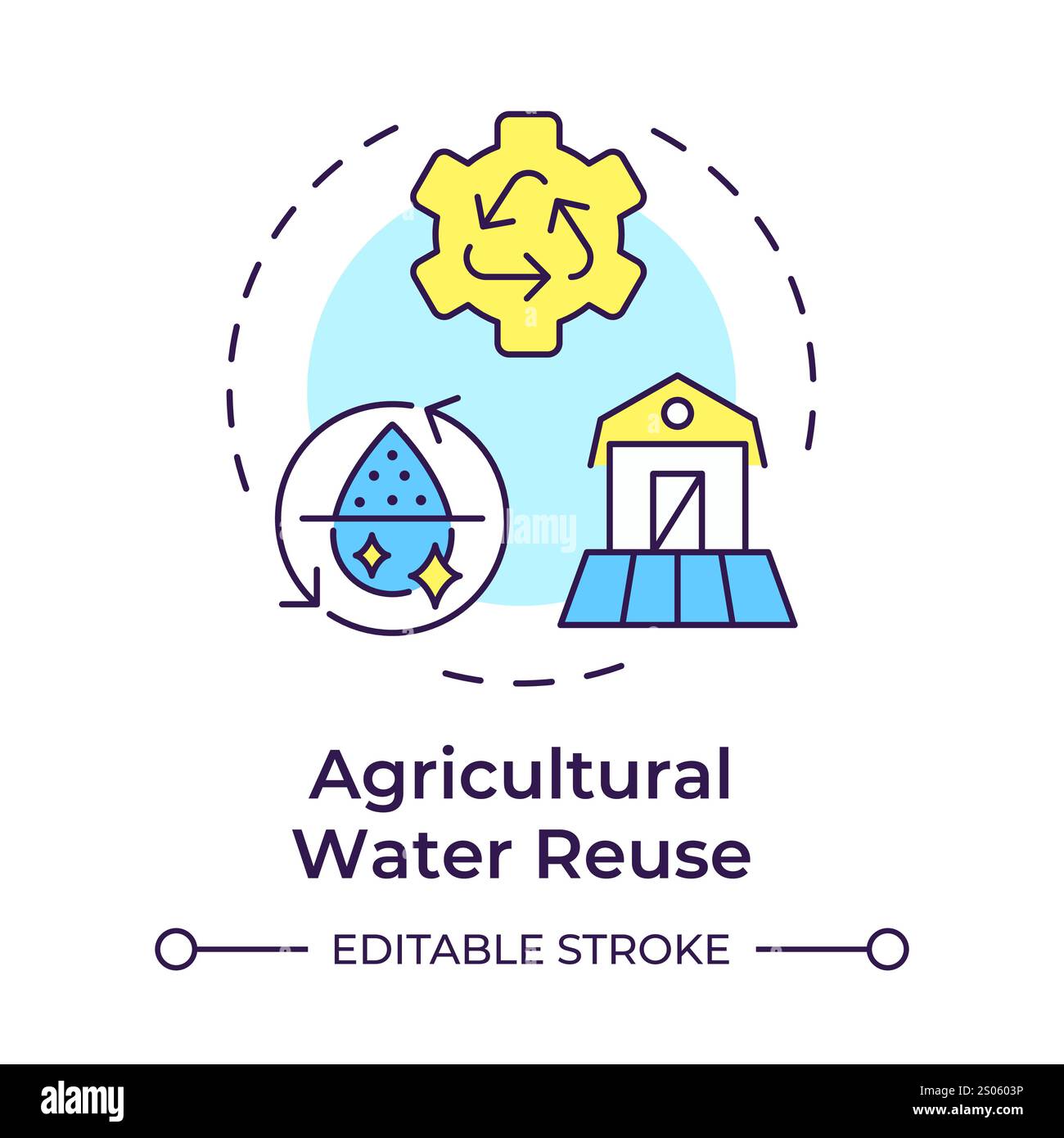 Agricultural water reuse multi color concept icon Stock Vector Image & Art - Alamy