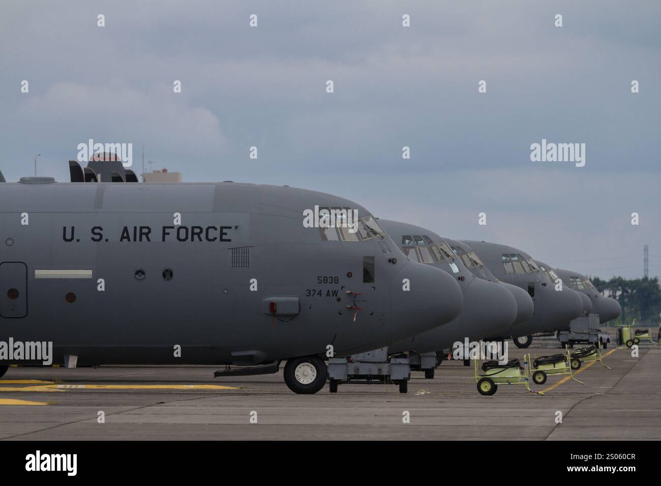 A line of United States Air Force (USAF)Lockheed Martin C130J Super ...
