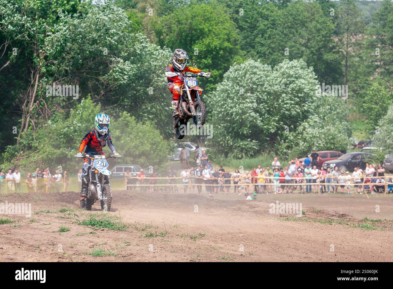Motorcycle rider stunt flies hi-res stock photography and images - Alamy
