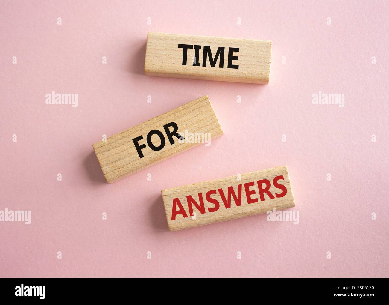 Time for Answers symbol. Concept words Time for Answers on wooden ...