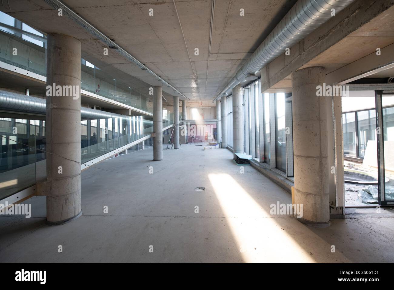 A captivating view of a modern business building under construction ...