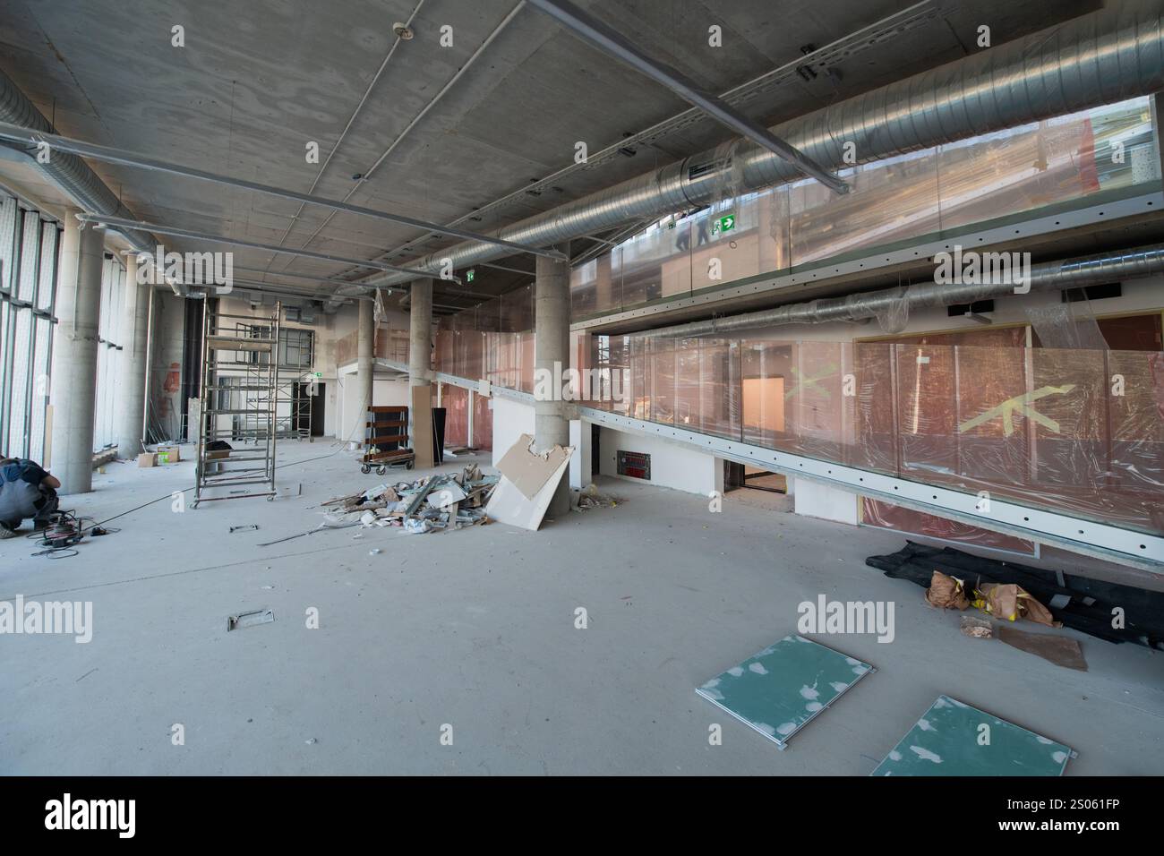 A captivating view of a modern business building under construction ...