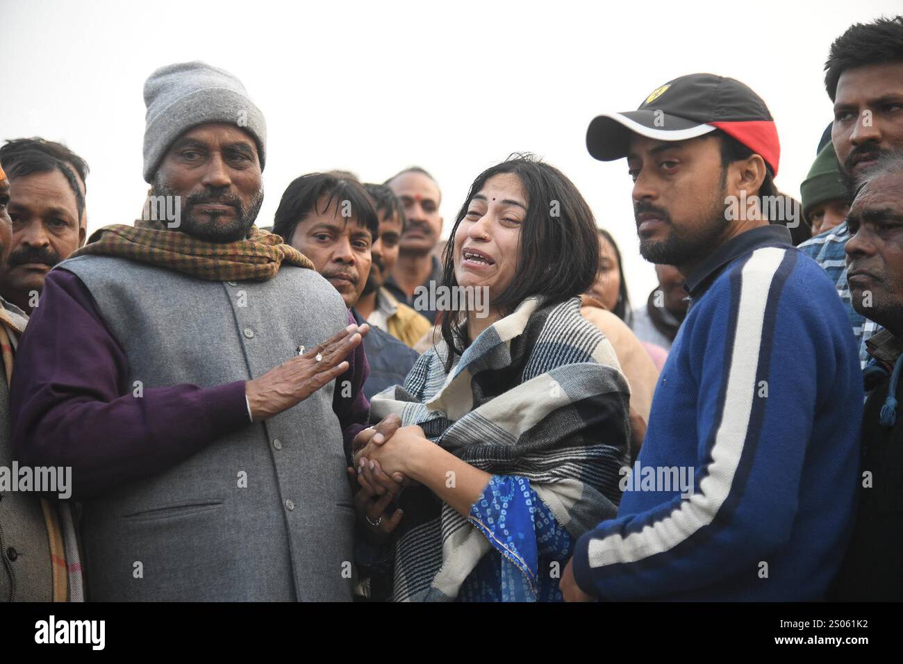 Patna, India. 24th Dec, 2024. PATNA, INDIA - DECEMBER 24: Wife and ...