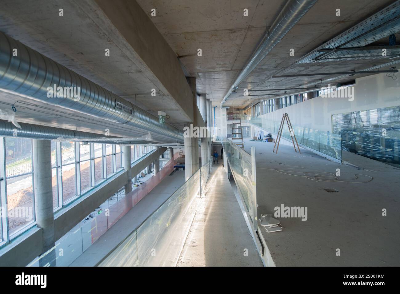 A captivating view of a modern business building under construction ...
