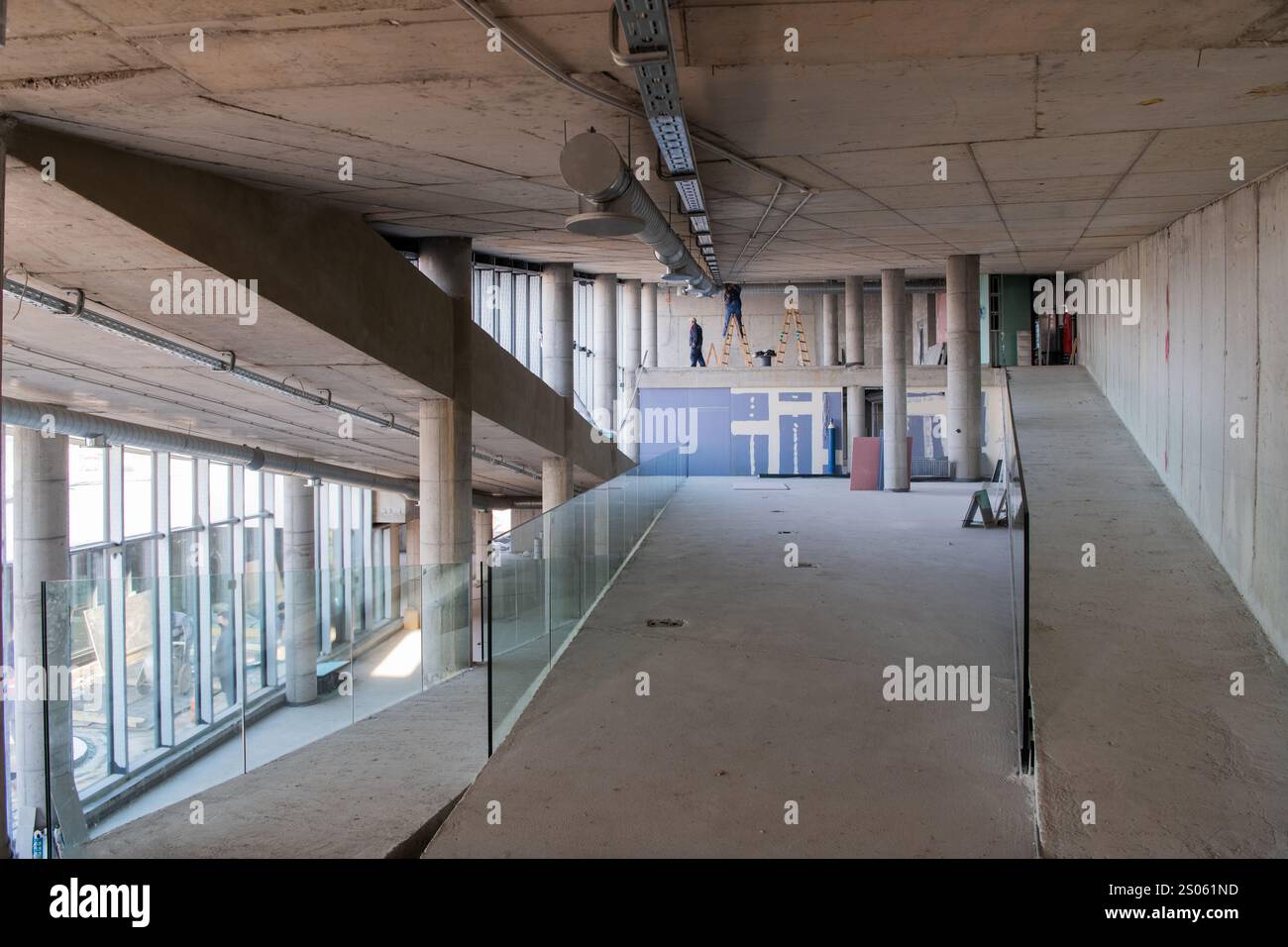 A captivating view of a modern business building under construction ...