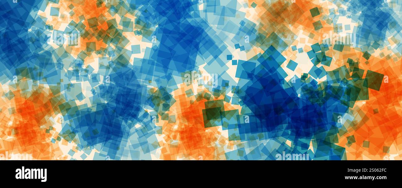 Abstract Colorful Pattern with Random Sized and Placed Heaps of Blue ...