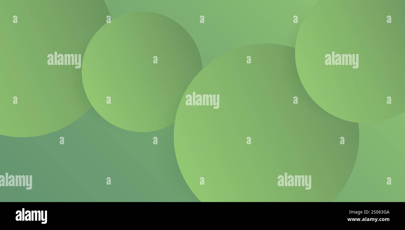 Abstract Geometric Green Colored Background - Overlapping Lit Large ...