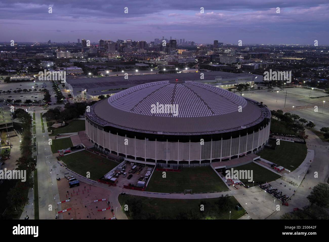 A general overall aerial view of the Astrodome, Monday, Dec. 23, 2024 ...