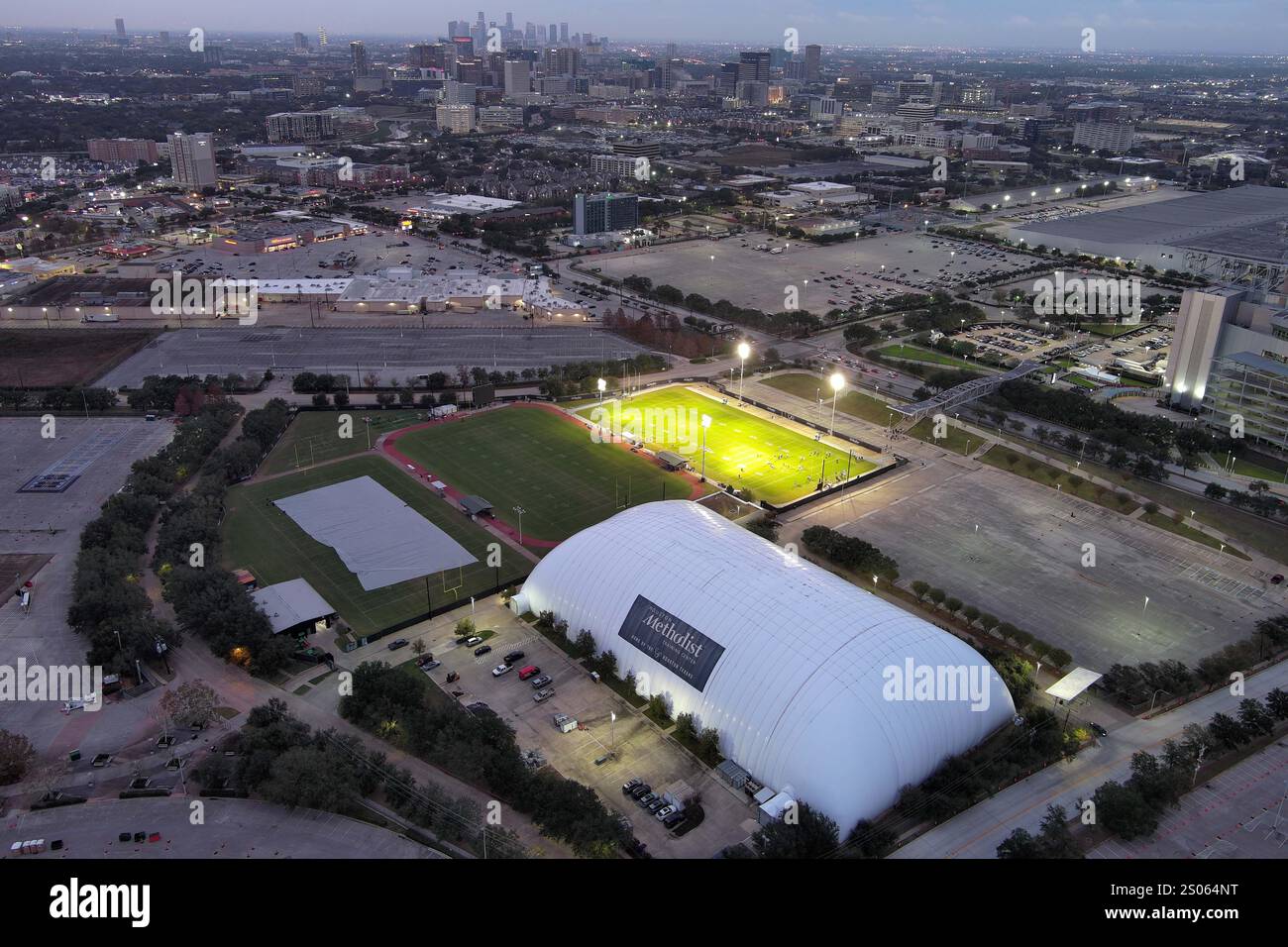 Houston, United States. 23rd Dec, 2024. A general overall aerial view ...