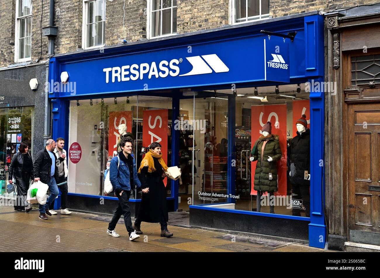 Cambridge, England, 24 December 2024, building exterior of Trespass ...