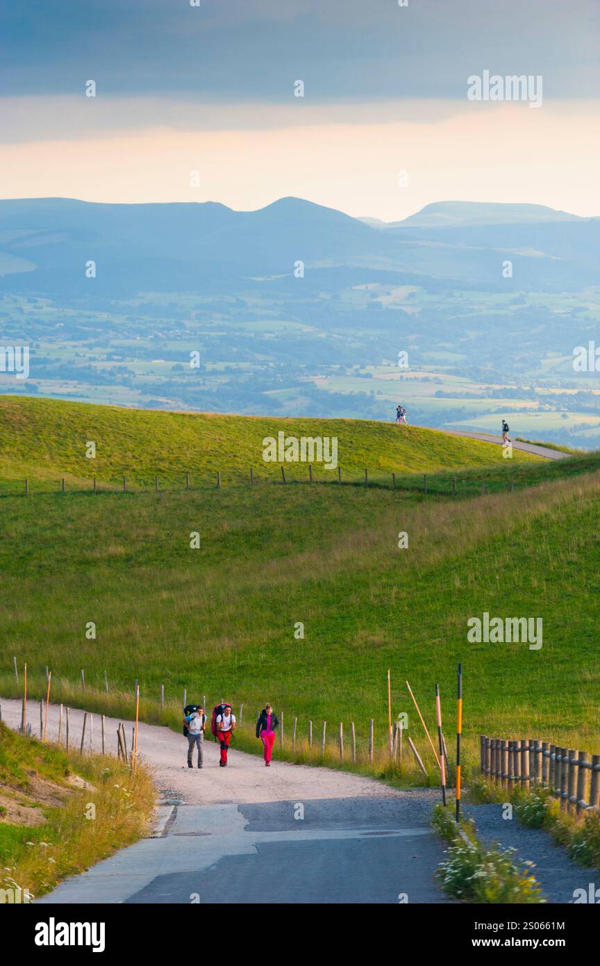 France, Chaines des Puys, Puy-de-Dome (63), summit of the former Puy-de ...