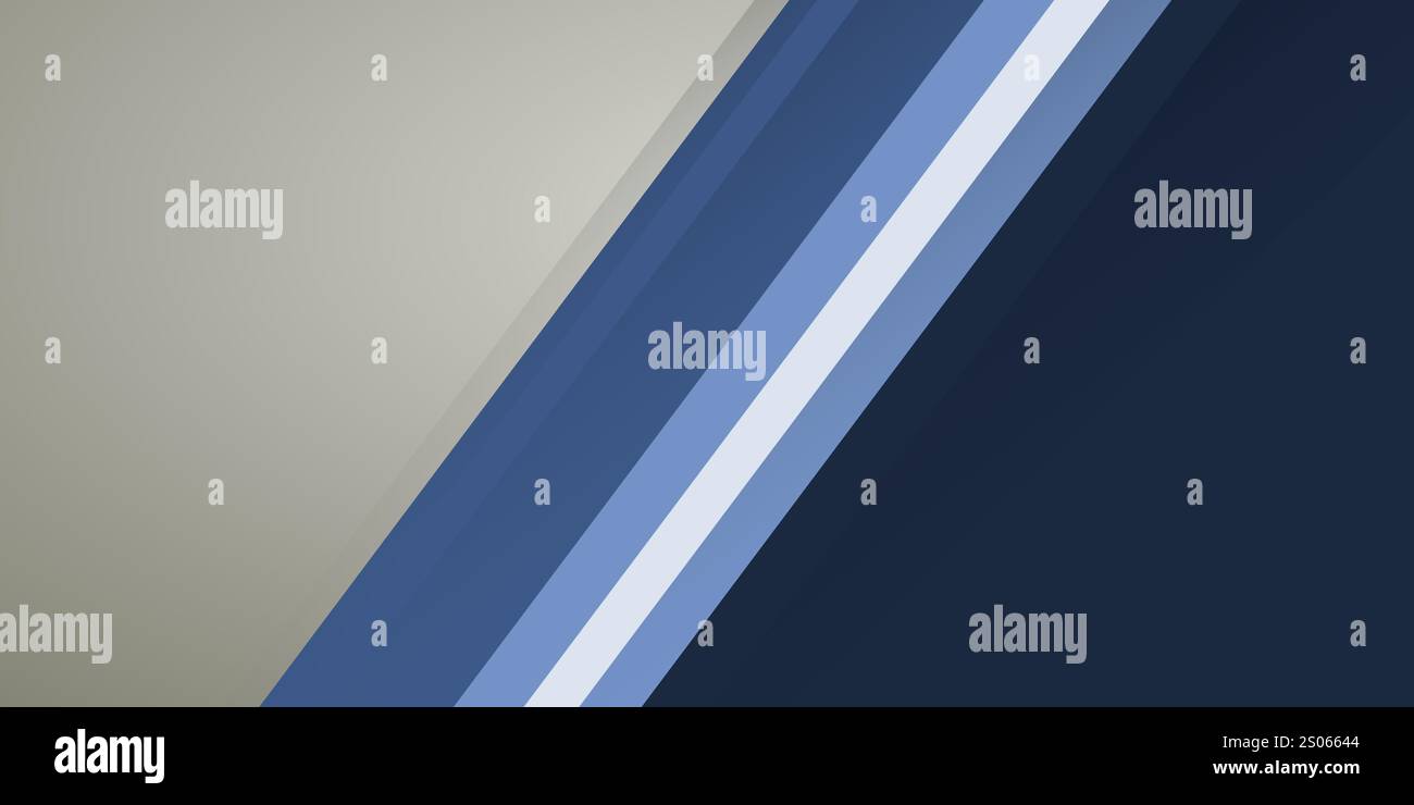 Modern Style Slanted Lines Pattern, Grey and Blue Colored Banner ...