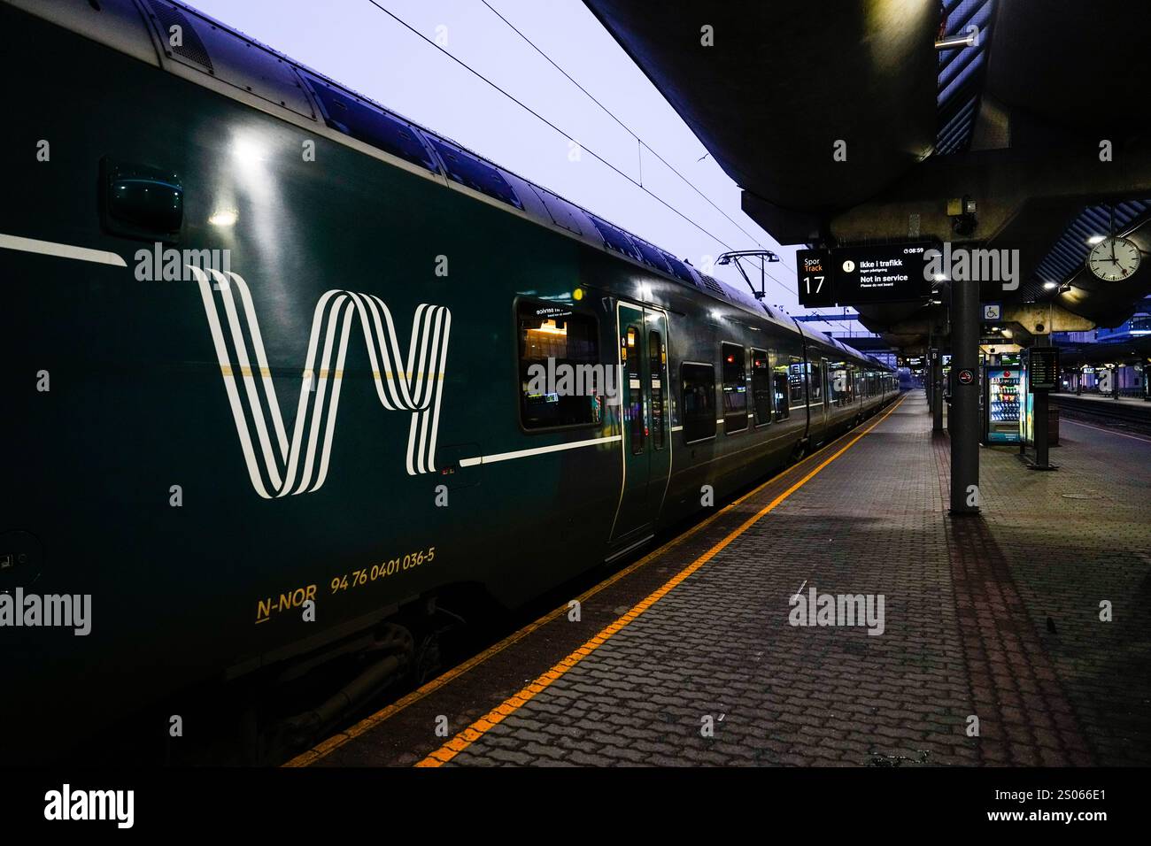 Oslo 20241225. The trains at Oslo S are cancelled. There is a complete ...