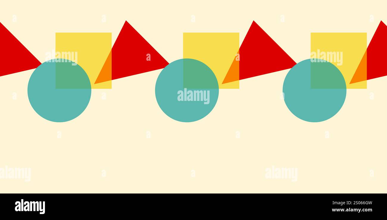 Geometric Shapes, Objects Pattern with Riso Print Effect - Graphic ...