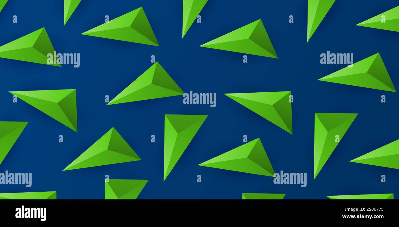 Lots of Green Triangle and Diamond 3D Shapes Texture - Geometric Mosaic ...